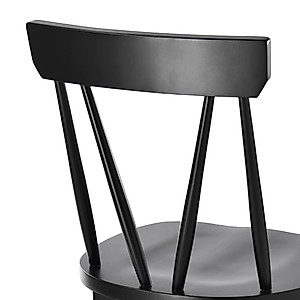 DUHOME Black Dining Chairs Set of 2,Wood Kitchen Chairs for Dining Room,Farmhouse,Rubberwood