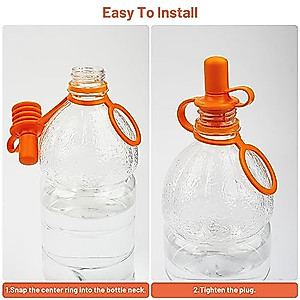 Silicone Baby Water Bottle Cap, Bottles Top Spout Adapter Replacement for 28mm Standard Water Bottles, for Kids and Adults, Protects Kids Mouth - BPA Free - 4 Pack