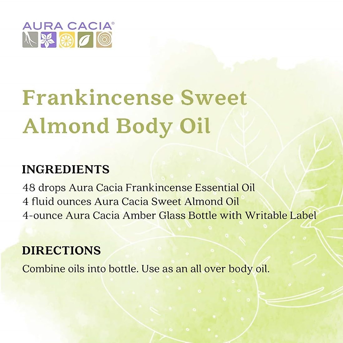 Aura Cacia Sweet Almond Skin Care Oil, 16-Ounce, Natural Source of Skin-Nourishing Fatty Acids & Lipids, No Paraben