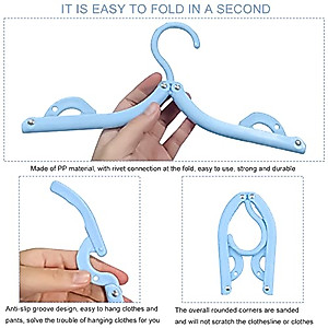 Foldable Travel Hanger 12 Pcs Portable Folding Clothes Hangers Non-Slip Lightweight Portable Coat Hanger