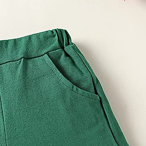 SEVEN YOUNG Toddler Baby Boy Summer Clothes Crocodile Printed Short Sleeve T-shirt Top + Short Pants 2pcs Boys Outfit Set (Crocodile, 2-3 Years)