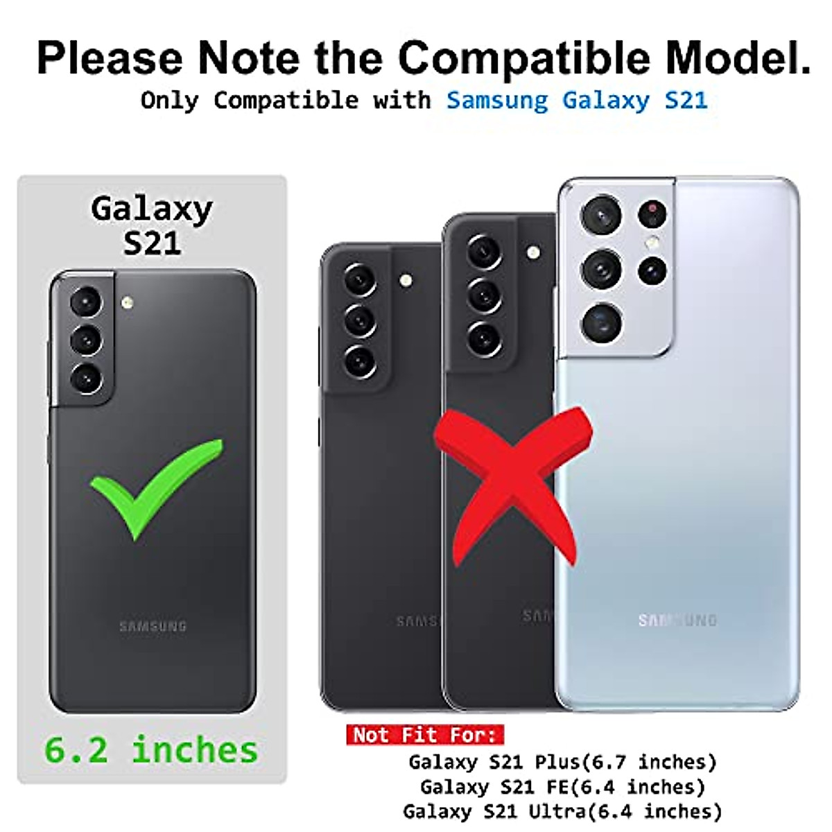 ATUMP Samsung Galaxy S21 Case,Compatible with Samsung Galaxy S21 Case with HD Screen Protector with Slide Camera Cover, 360° Rotation Ring Kickstand [Military Grade] Case for Samsung S21,Black