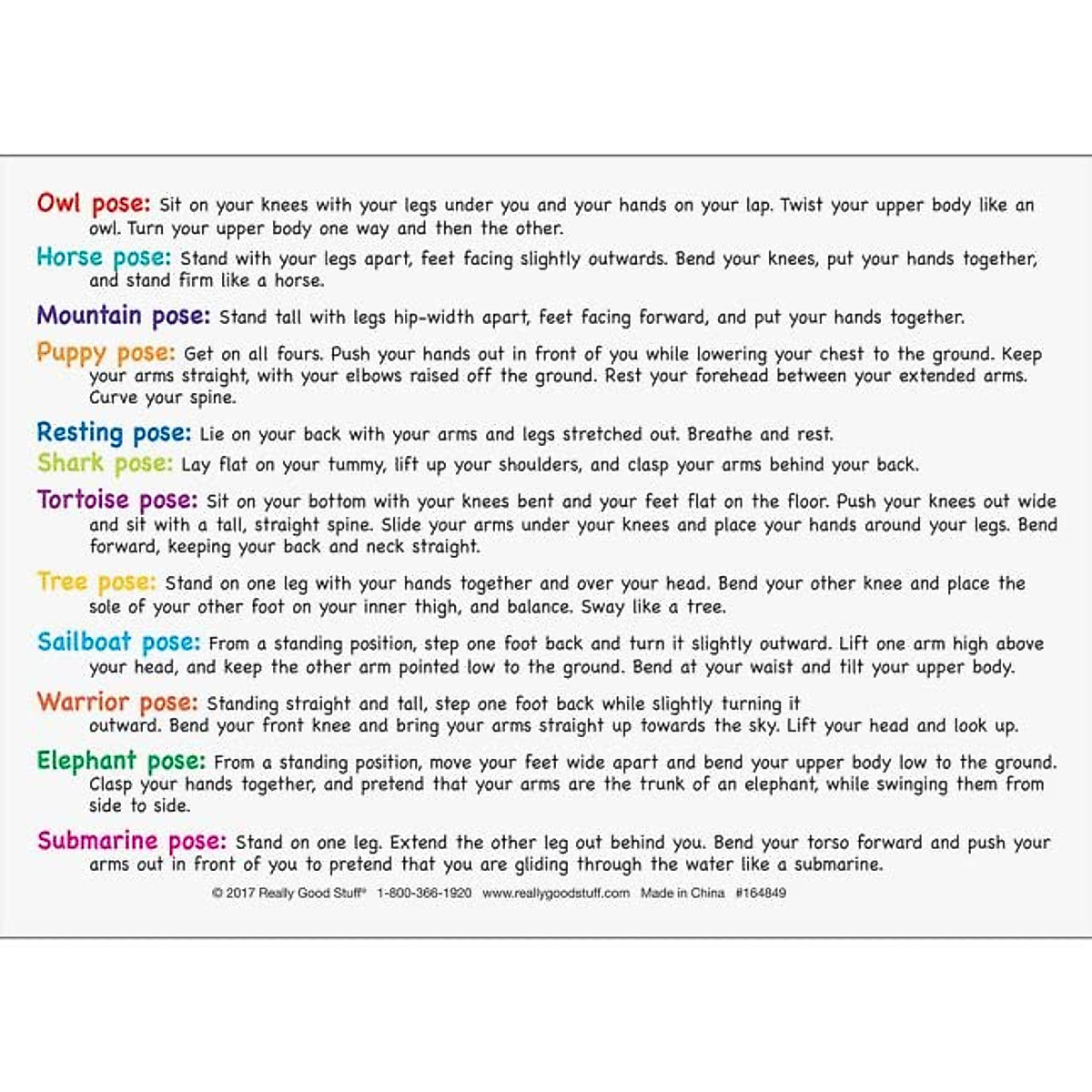 Yoga Chips - Yoga for Kids with 24 Chips with Poses and Instruction Card - Encourage Students to Exercise, be Calm, de-Stress, and be Mindful