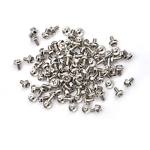 100pcs Toothed Hex 6/32 for Computer PC Case Hard Drive Motherboard Mounting Screws for Motherboard PC Case CD-ROM Hard Disk 10X6mm SCRW-196645