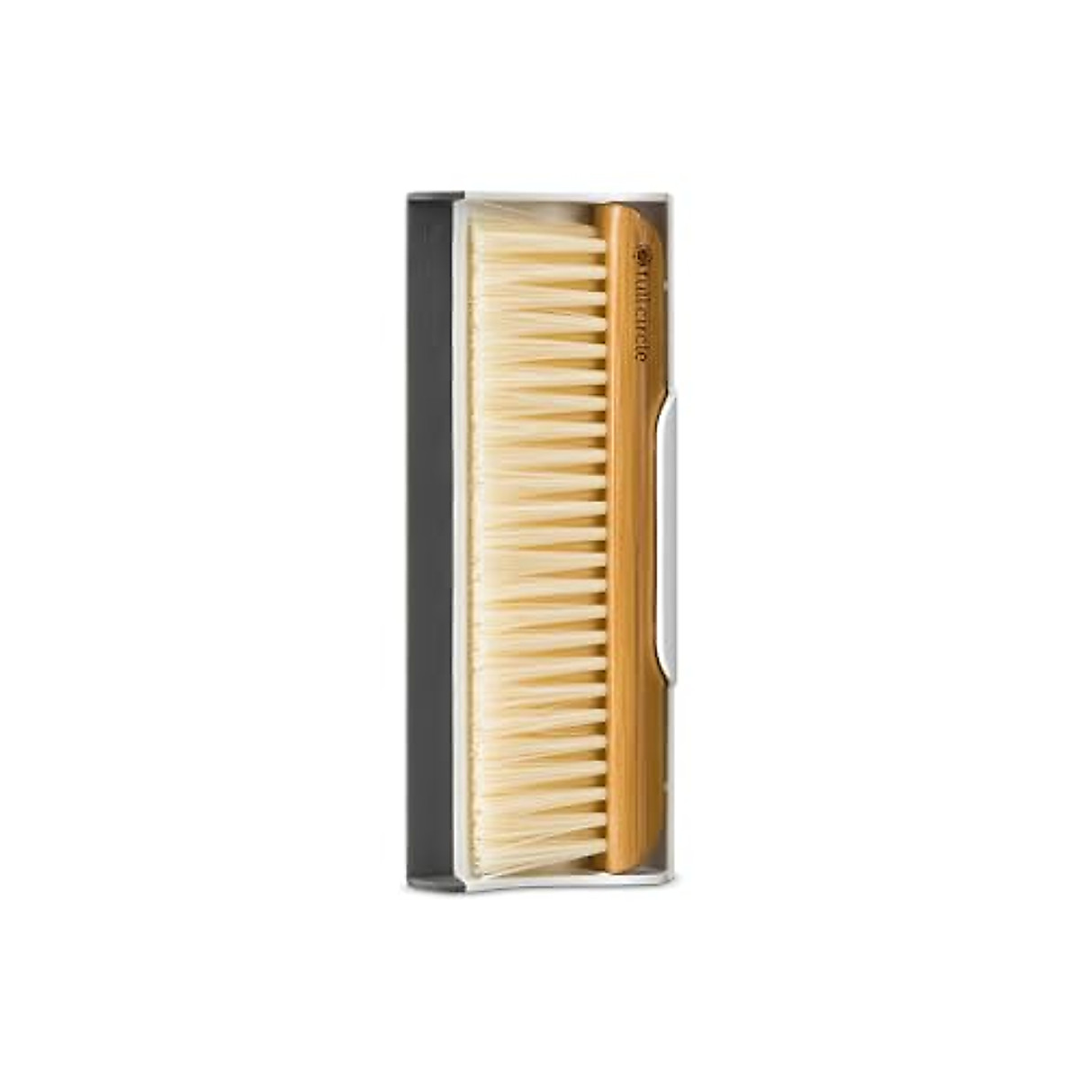 Full Circle Crumb Runner, Counter Sweep and Squeegee, Compact Brush for Sink & Kitchen Countertops, White