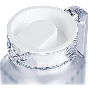 2Pcs Glass Water Pitcher Lids Food Grade Plastic Anti-Dust Splash Resistant Stoppers Covers for Beverage Carafe Water Jug Glass Bistro Pitcher