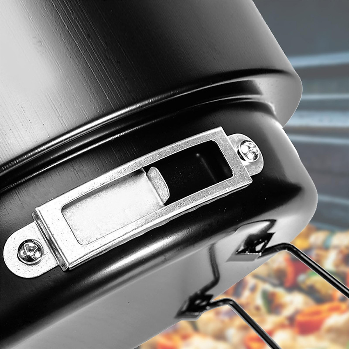 10" Portable Round Barbecue BBQ Charcoal Grill with Handle for Outdoor Home Kitchen BBQ Picnic Camping