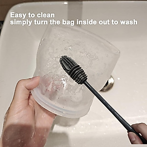 KVK Silicone Reusable Storage Bag Reusable Silicone Pouch Bags Food Grade Silicone Pocket Bags 6 Pack 7oz Food Storage Container for Snack Dog Treat and Cards Large Opening Oven and Dishwasher Safe