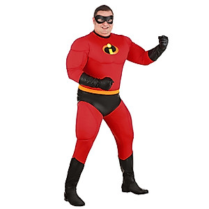 Fun Costumes Disney Pixar The Incredibles Mr. Incredible Plus Size, Red Superhero Suit for Halloween or Cosplay Dress-Up 3X