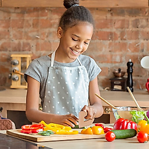 Ufandia Wooden Kids Knife, Children Kitchen Wooden Knife for Cooking Safe Kitchen Tools for Toddlers, Crocodile Wooden Knives for Cutting Fruits, Salad and Vegetables, Safe Knife for Kids Beginner