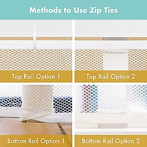 4UHeart Child Safety Net - 33'' x 15', Rail Balcony Banister Stair Net Safety for Kids Toys Pets, Safe for Indoor, Outdoor, Patios or Balcony Use (Upgrade)