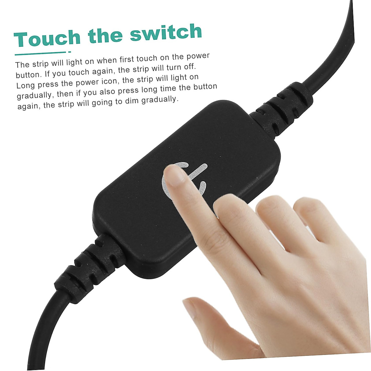 Housoutil 1pc Light Strip Dimmer Table Lamp Adjustment Led Dimmer Controller Touch Light Led Power Led Sensor Light Strip Adjustment Light Modulator Bar Plastic Dc