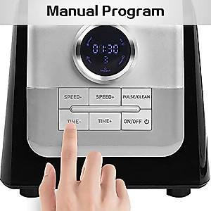 Potlimepan Professional Countertop Blenders, 1300W & 72 oz Smoothie Maker Blender, Stainless Steel Blenders, Ice Crushing, Juicer, Smoothie, Soymilk, Silver