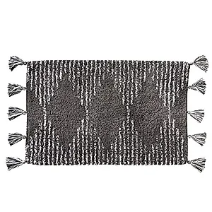 SKL Home by Saturday Knight Ltd. Geo Diamond Rug, Charcoal, 20x30