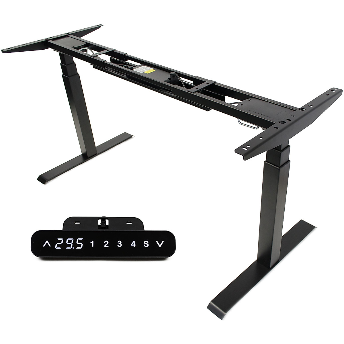 ApexDesk Elite K Series 60" x 27" Electric Height Adjustable Standing Desk with LED Memory Controller (60” x 27” Rectangular Top, Black)