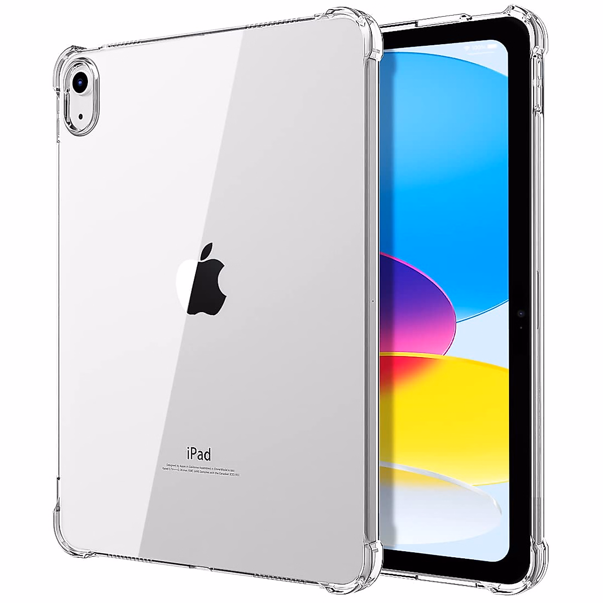 TiMOVO Case for iPad 10th Generation Clear, iPad 10 Case 2022 (10.9 inch), Slim & Light Weight TPU Protective Clear iPad Case with Raised Edge and Transparent Back, Clear