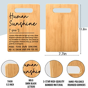 Human Sunshine Definition Gifts Thank You Birthday Gifts for Women Appreciation Inspirational Gifts for Friends Female Coworker Teacher Sister Mom Aunt BFF Grandma Nurse Cutting Serving Board