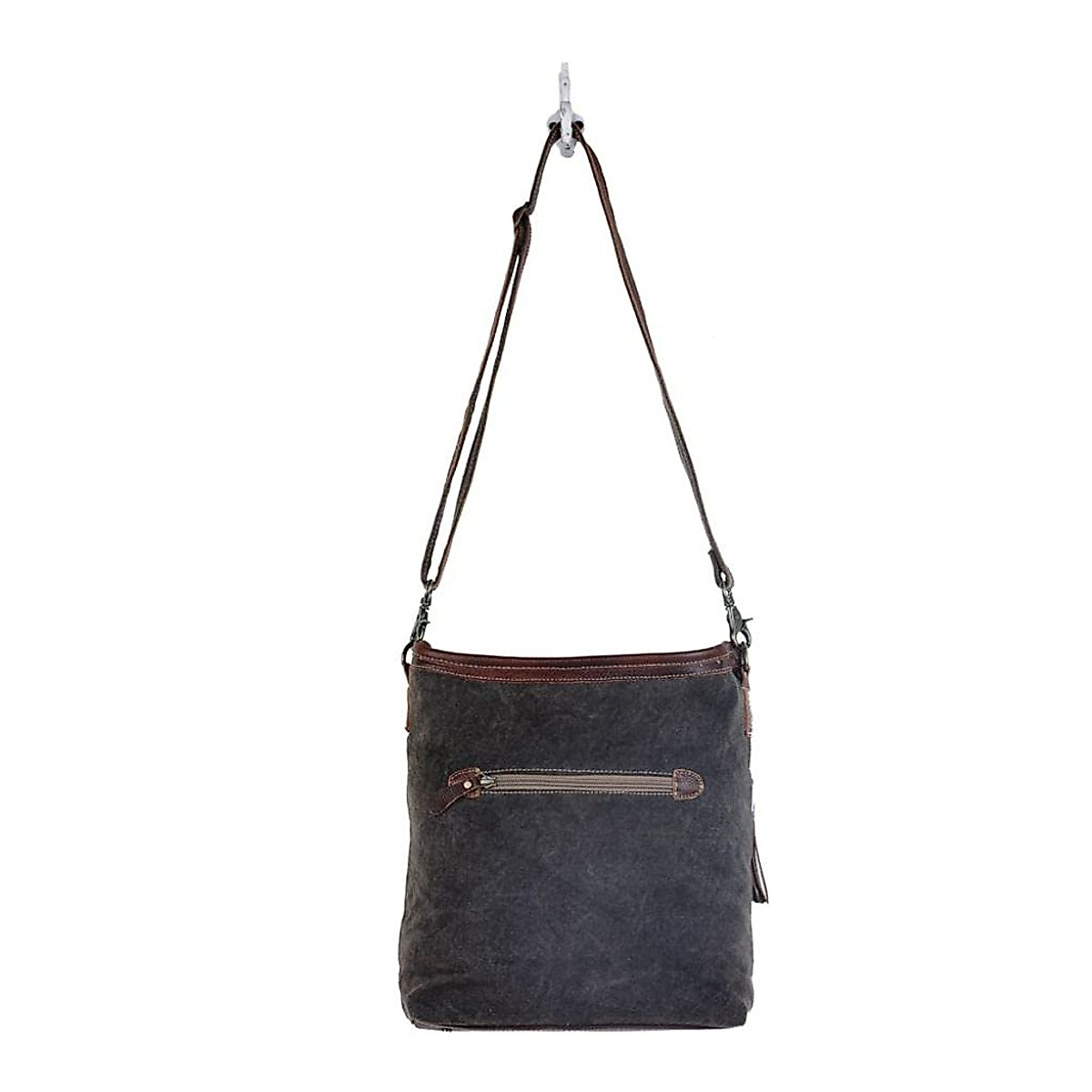 Myra Bag Adaptable Shoulder Bag UpcycledCotton & Cowhide LeatherS-2864