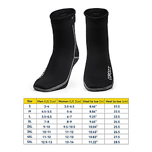 COPOZZ Diving Socks 3mm Neoprene Beach Water Socks-Anti Slip for Snorkel Swim Youth Men Women