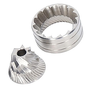 Coffee Grinding Disc Core Kit, Coffee Grinder Disc Strong Applicability High Efficiency for Milk Tea Shop (Seven Star Cone)