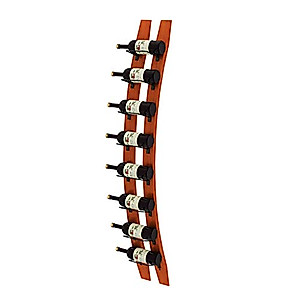 Wall Mounted Wine Rack Barrel Stave Hanging Wine Rack ，5/6/8 Bottle Barrel Stave Wooden Wall Mounted Wine Rack， Wine Bottle Holde Wall Mounted Wine Rack for Home (Size : 150 * 19.5