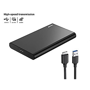 Caraele 750GB Ultra Slim Portable External Hard Drive USB3.0 HDD Storage Compatible for PC, Desktop, Laptop, MacBook, Chromebook, Xbox One, Xbox 360, PS4 (Black)