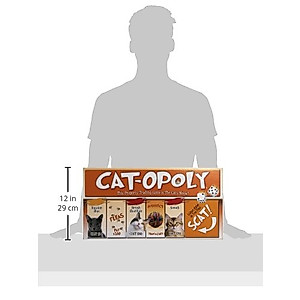 Late for the Sky CAT-opoly Board Game White, Large