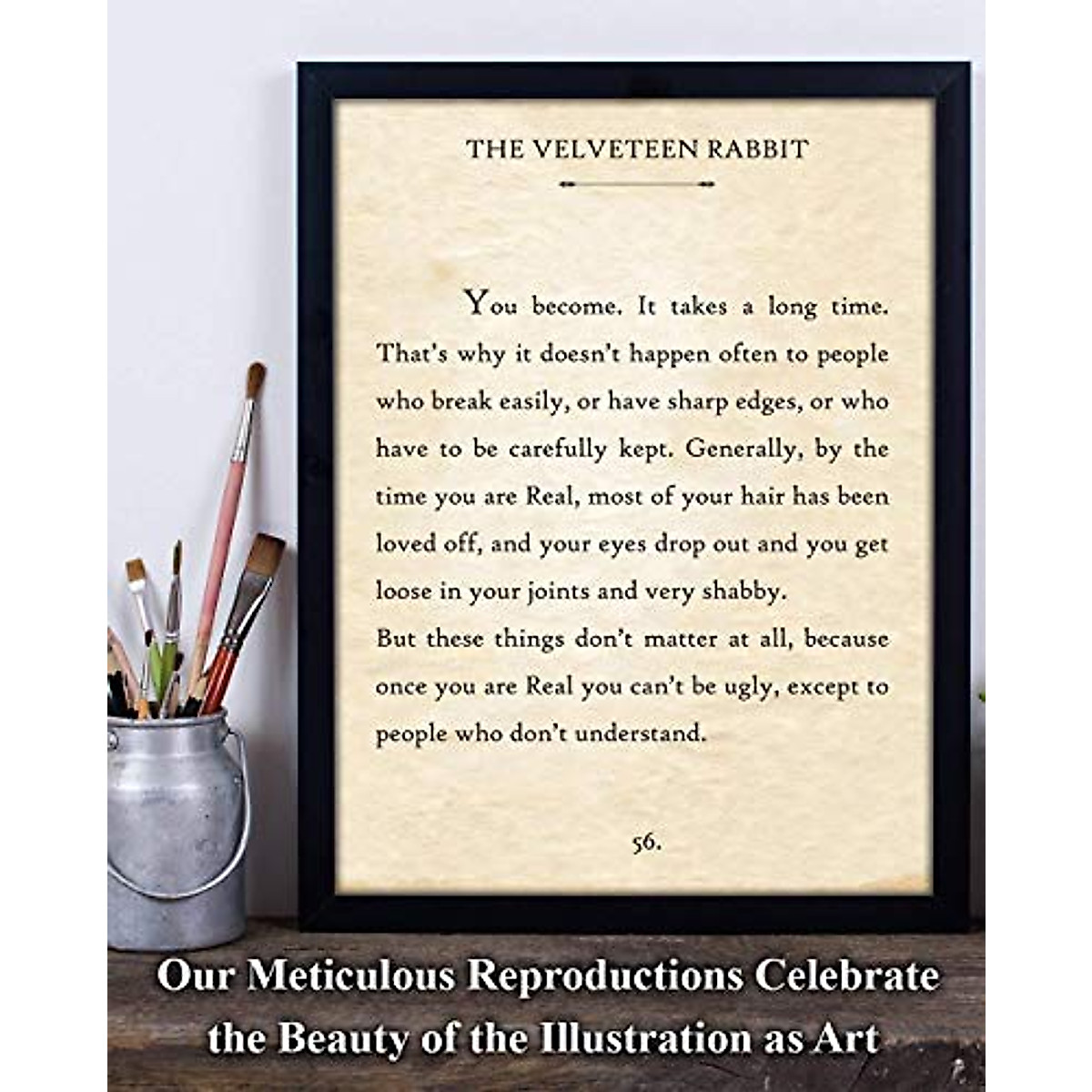The Velveteen Rabbit - You Become - 11x14 Unframed Literary Art Book Quote Page Print - Great Inspirational Quote Gift Poster and Literature Decor for Nursery, Children's Room and Playroom Under $15