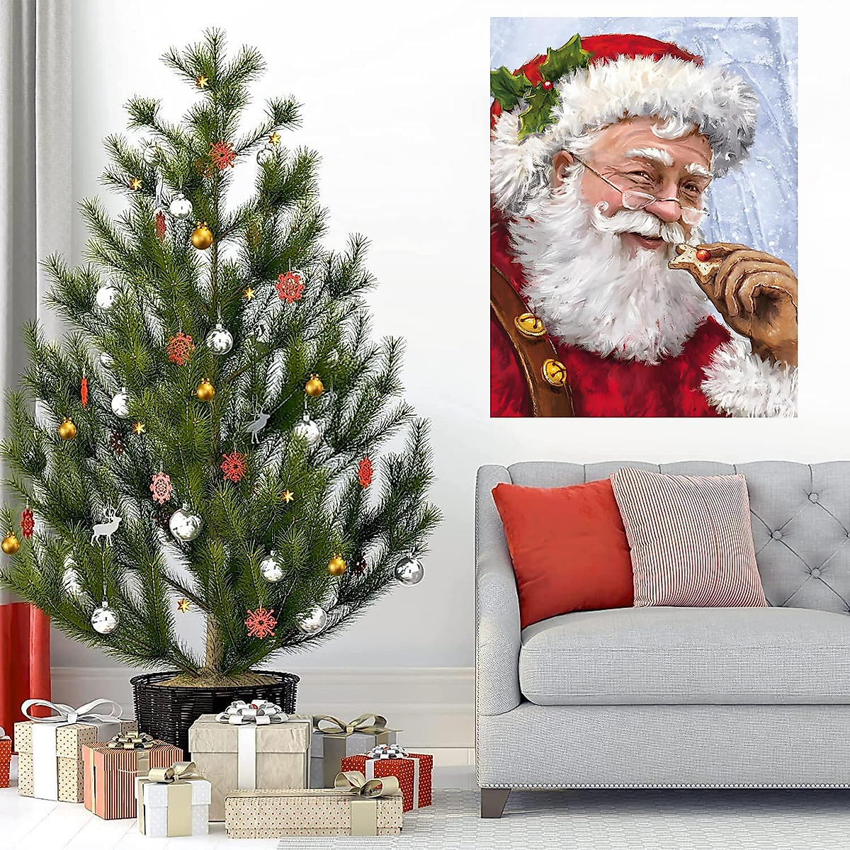 EIBEILI Diamond Painting Kits for Adults Christmas Santa Claus DIY 5D Diamond Art Kits for Kids Beginners Full Drill Diamond Dots Crystal Craft Kits for Home Wall Art Bedroom Decor Gifts 11.8x15.7 in