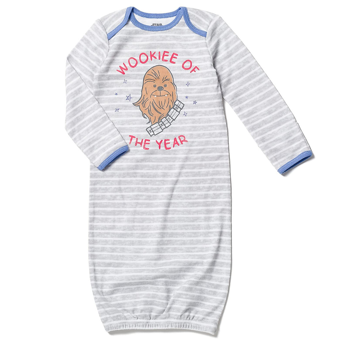 Star Wars Chewbacca R2-D2 C-3PO Baby Boys 3 Pack Swaddle Sleeper Gown 0-6 Months