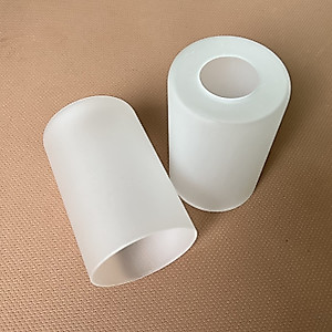 Frosted Glass Lamp Shade, 2 pack, Pendant Light Shade Cylinder Glass Shade Replacement Glass Lamp Shade with 1-5/8-inch Fitter, Diameter 3.5”, Height 5.5"