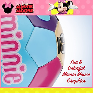 Capelli Sport Disney Minnie Mouse Soccer Ball, Peekaboo Minnie Youth Kids Mini Soccer Ball, Multi, Size 3