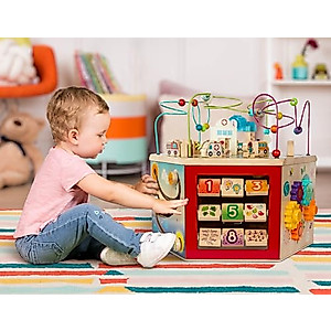 Battat – Wooden Activity Cube – City-Themed Activity Center – Educational Toys- Wooden Toys For Toddlers And Kids- 1 year +