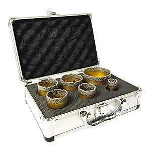 ABLE Vacuum brazed Diamond Dry Drilling bits Core bits with 5/8-11 for Porcelain Tile Granite Marble Stone Masonry Brick Medium Set(20/35/40/43/50/68mm)