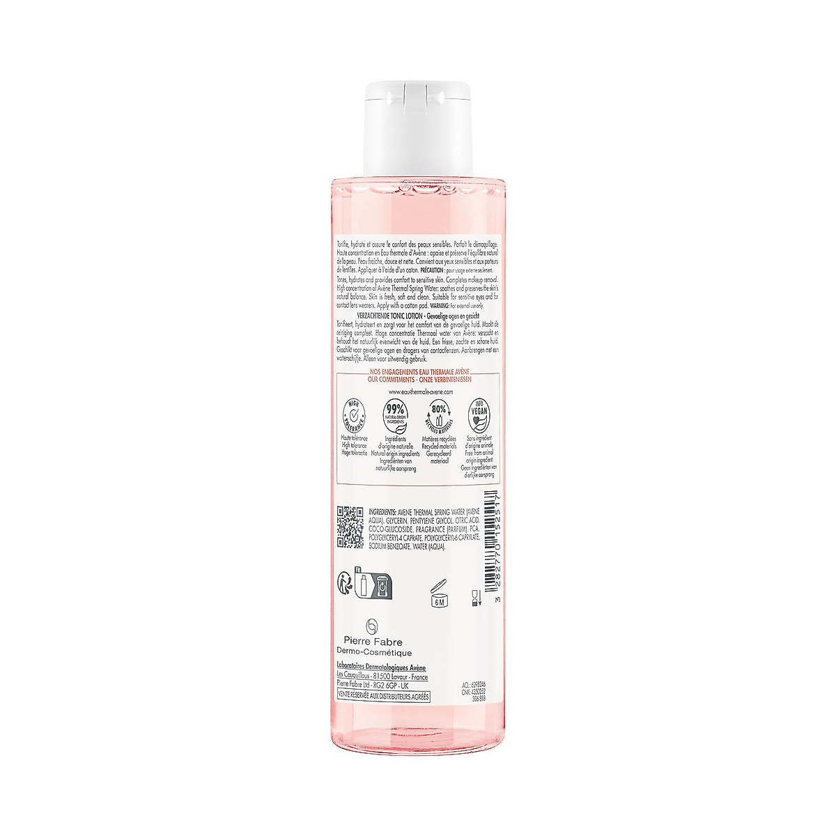 Avene Soothing toning lotion, Oil-Free Bi-phase Toner, Alcohol-Free, 6.7 Oz