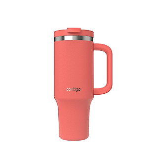 Contigo Streeterville 40oz Tumbler, Stainless Steel Vacuum Insulated, Leak-Proof, Cold for 29 Hours, Coral