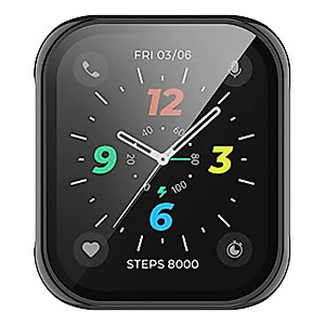 TenCloud Watch Cases for Oppo Watch 2 46mm Screen Protector Full Protective Case Watch Accessories (Black)