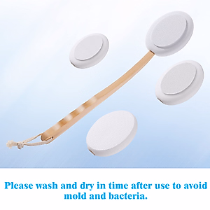 Creamify Lotion Applicator for Your Back, Lotion Applicators, Long Wooden Handle with Replaceable Brush Head, Easy Reach for Bath, Skin Cream, Tanning