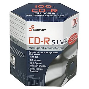 SKILCRAFT Thermal Printable CD-R Discs