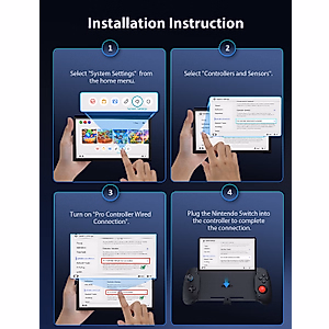 NexiGo Gripcon, Enhanced Switch/Switch OLED Controller for Handheld Mode, Ergonomic Controller for Nintendo Switch OLED with 6-Axis Gyro, Mapping Function, Black