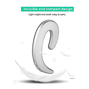 Ciglow Bluetooth Headphone, Hands Ear Hook Headset Painless Earphone Ergonomic Design Headset(Silver)