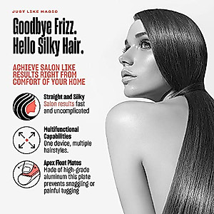 Bekind Apex 2-in-1 Hair Straightener Flat Iron, Straightener and Curler for All Hairstyles, 15s Fast Heating, Temperature Memory, Gift for Girls Women (Apex Peach)