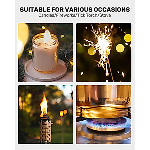 RONXS Lighter Electric Lighter, Candle Lighters USB Rechargeable Arc Lighter with Hanging Hook, LED Battery Display Long Lighters for Candle Grill BBQ Home Outdoor