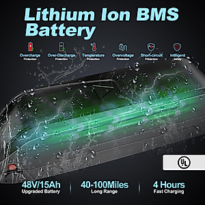 SMARTRAVEL DK400 Electric Bike for Adults,Ebike with 1000W Motor, 48V/15Ah and Up to 28+MPH,Simano7 Speed (Upgrade Front Turn Signal+Rear Rack)…