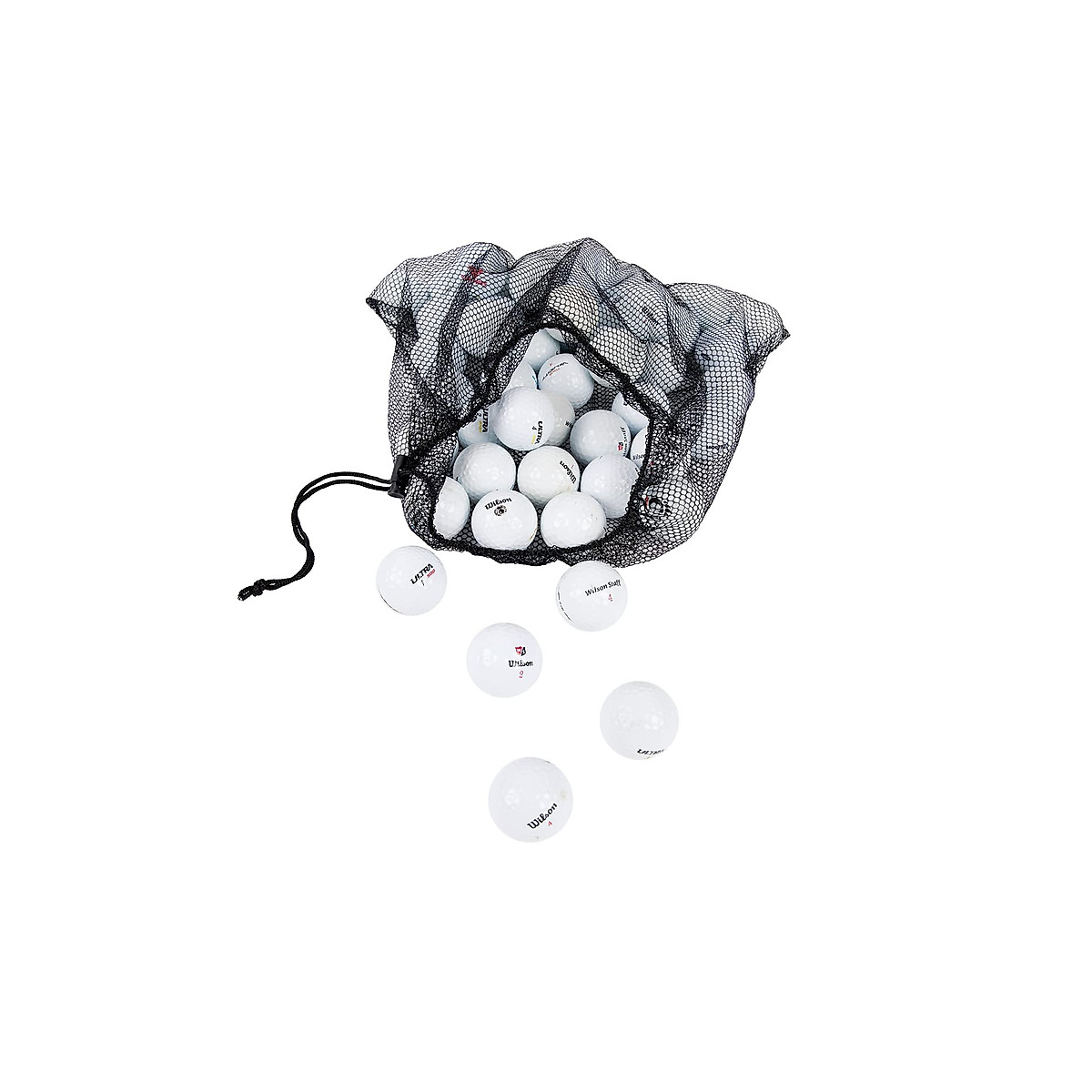 Clean Green Used Golf Balls 48 Pack Recycled Used Wilson Golf Balls - includes a Mix of Cheap Golf Balls for Wilson Triad Golf Ball, Wilson Staff Golf Balls, Wilson Duo Soft Golf Balls