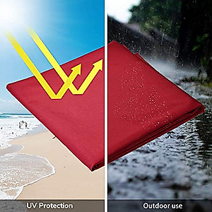 Yescom Outdoor Patio Umbrella Protective Cover Bag 180gsm Polyester Fabric fits 5' 6' 7' 8' 9' 10' Umb Garden Red