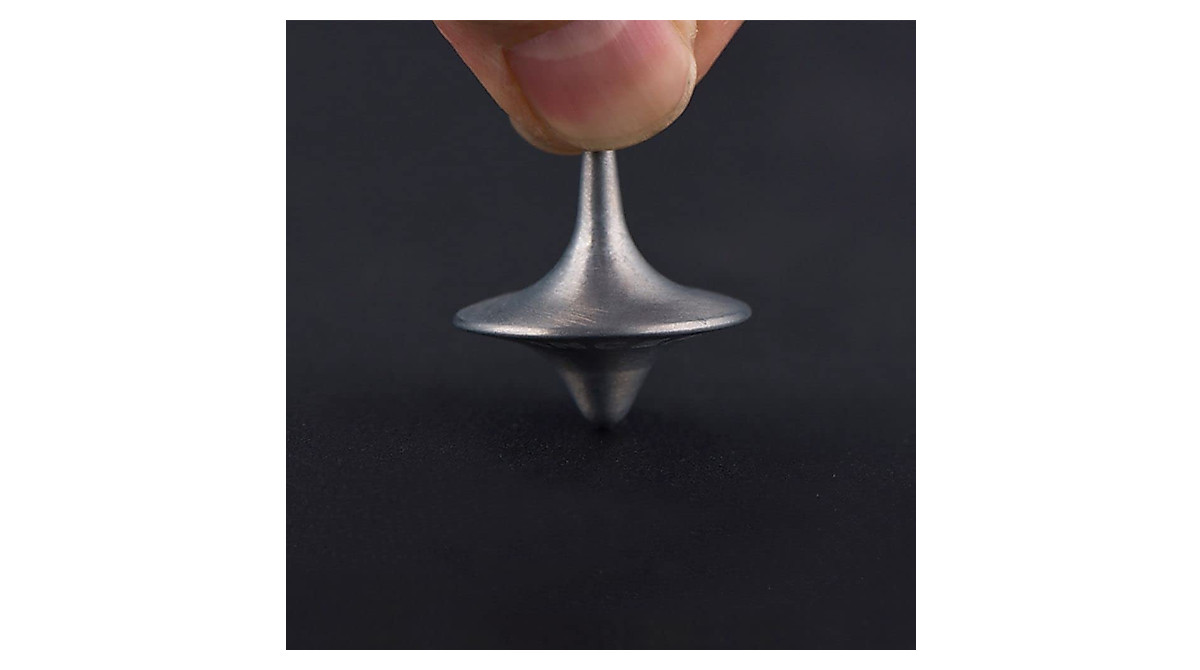 Silver Mini Spinning Top Toy for Kids & Adults