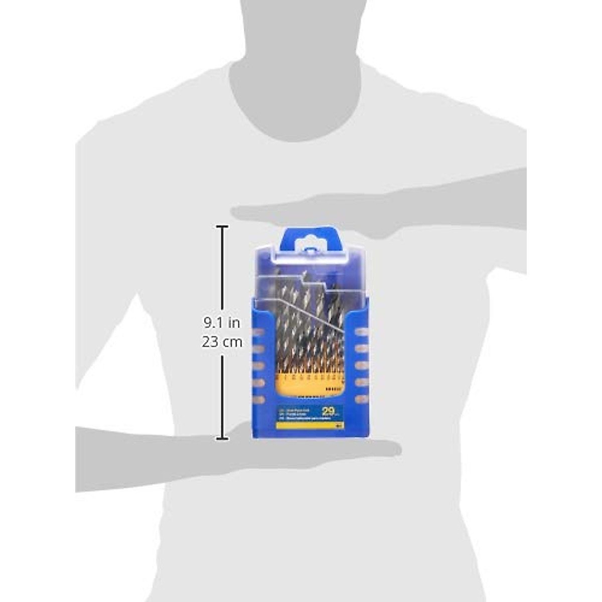 Fisch Chrome Vanadium Wood Twist Drill Bits, 29-Piece Set, Imperial Sizes 1/16-1/2 Inches, FSF-364757