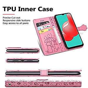 ONV Wallet Case for Oppo Realme 7 Pro - Adjustable Strap Sparkly Animal Leather Folio Cover Card Holder Anti-Shock Stand Magnet Flip Case for Oppo Realme 7 Pro [MG] -Pink