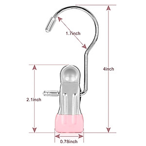 ODILCO 24Pack Boot Hanger Clips, Pink Hook Clips Hanger Clips Hold Hanging Clothes Pins Hooks - Portable Stainless Steel Home Travel Hangers Clips